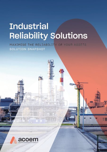 Acoem Reliability Services Solution Snapshot brochure Acoem Reliability Services Solution Snapshot brochure