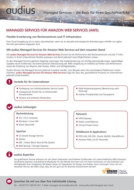 Managed AWS Cloud Broschüre