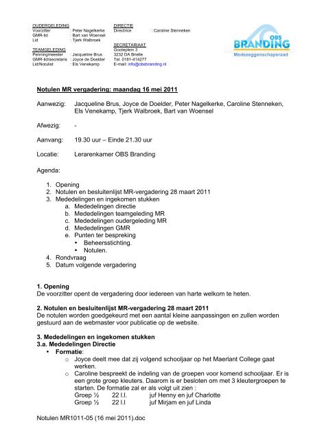 Notulen MR1011-05 (16 mei 2011).doc Notulen MR ... - OBS Branding