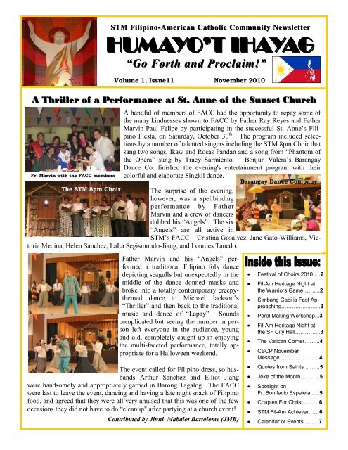 humayo't ihayag humayo't ihayag - Saint Thomas More Catholic ...