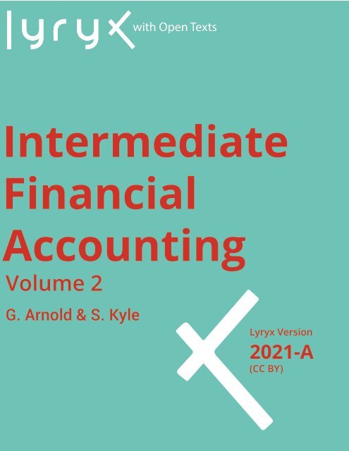 Intermediate Financial Accounting Volume 2, 2021