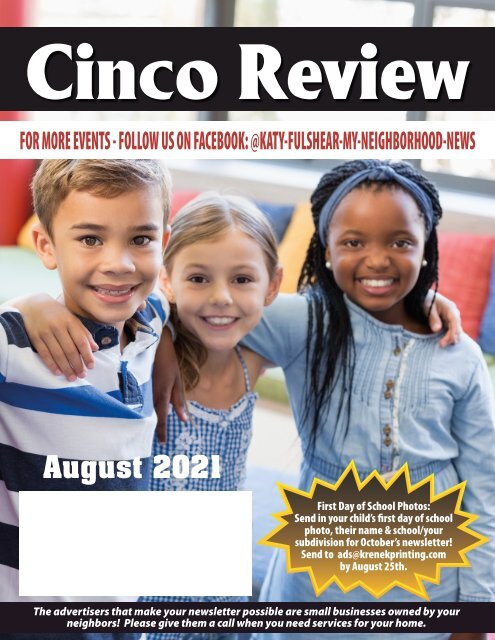 Cinco Ranch 2 August 2021