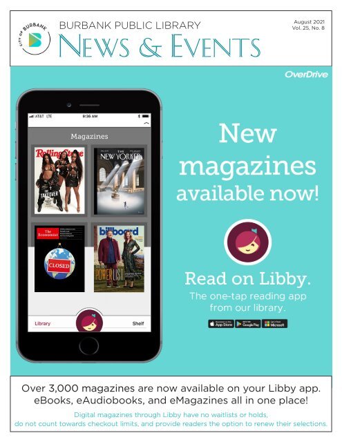 August 2021 Library News and Events