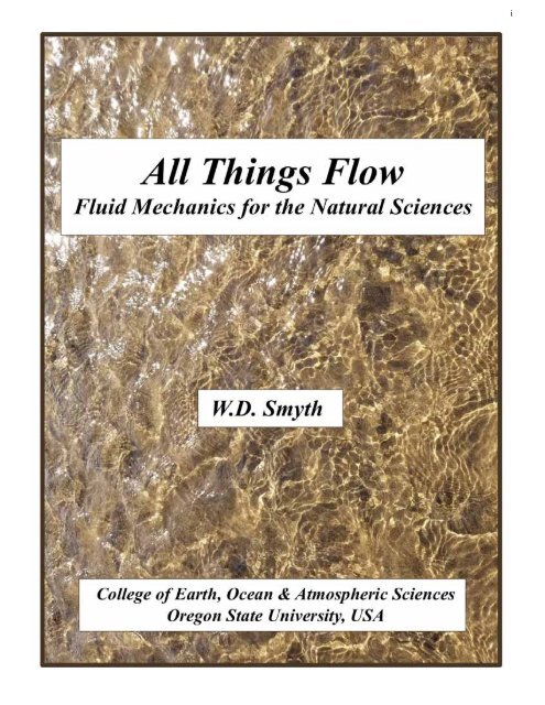 All Things Flow Fluid Mechanics for the Natural Sciences, 2019a