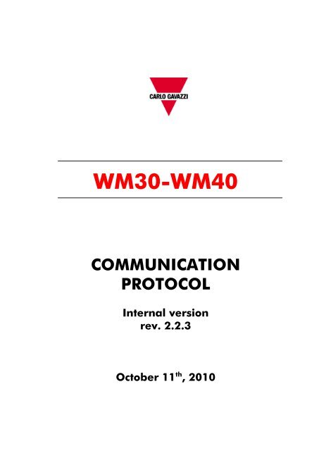 WM30-WM40 - Carlo Gavazzi AB