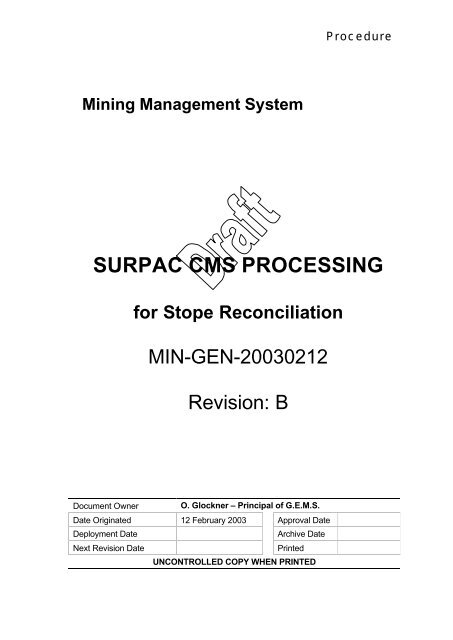 Surpac 03 Sapjexs Surpac 03 Sapjexs
