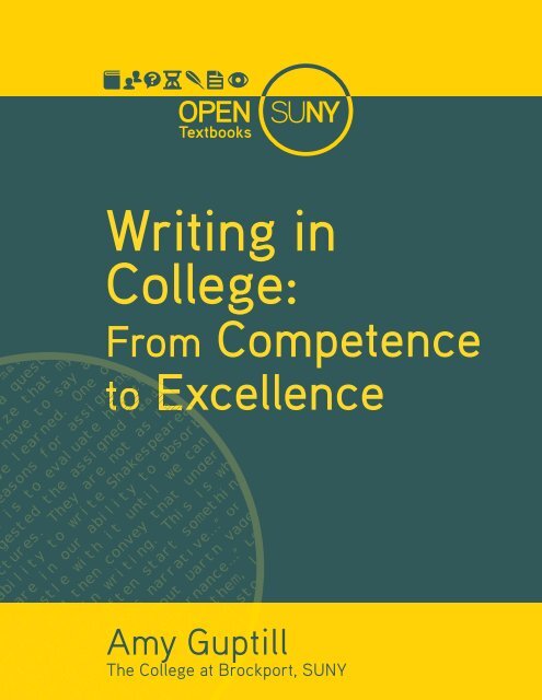 Writing In College From Competence to Excellence, 2016a