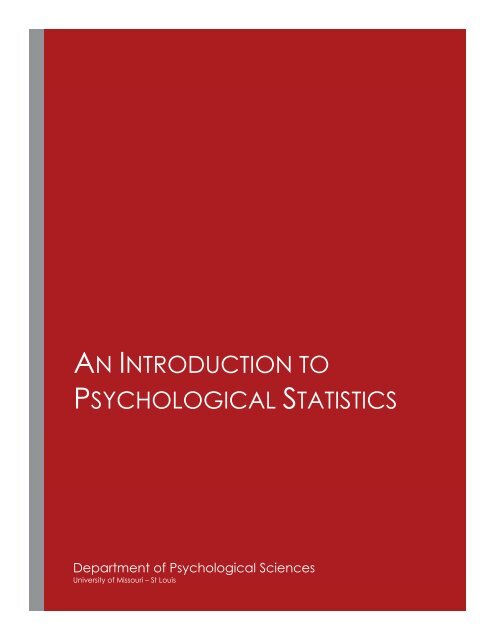 An Introduction to Psychological Statistics, 2018a