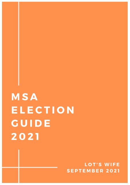 MSA Election Guide 2021