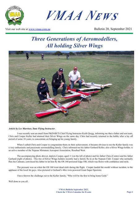 VMAA Bulletin September 2021