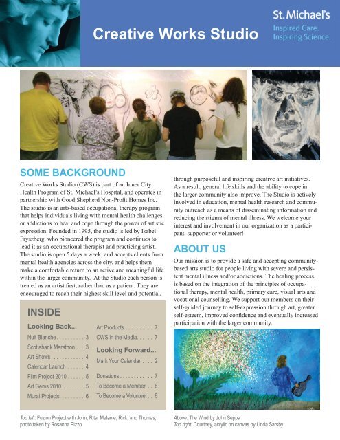 Creative Works Studio Newsletter 2011 - St. Michael's Hospital