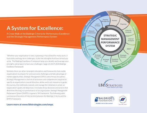 A Cross Walk of the Baldrige Criteria and the Strategic Management ...