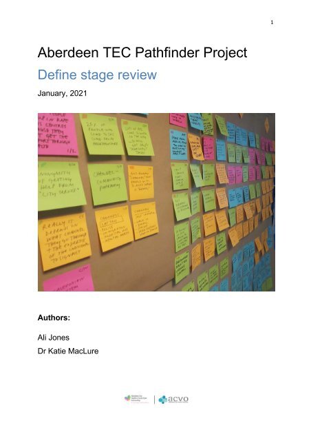 Aberdeen TEC Pathfinder Project - Define Stage Review January 2021