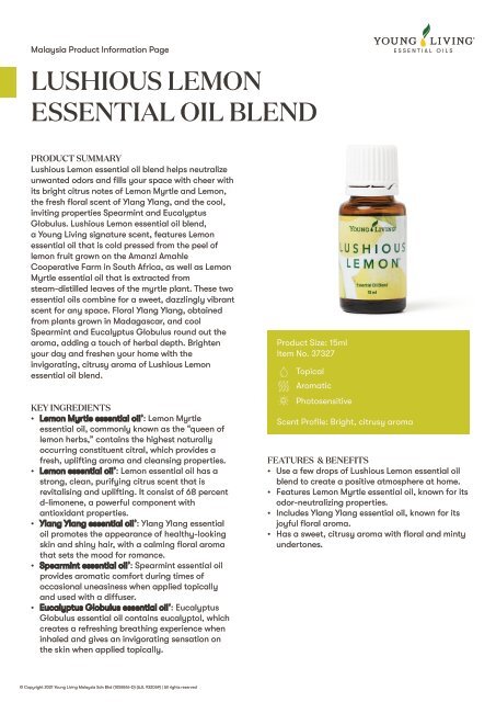 Lemon Young Living Young Living Lemon Essential Oil – The Address