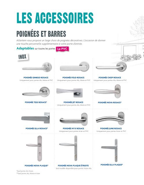 Accessoire poignées-portes-d-entree PVC