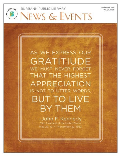 November 2021 Library News and Events