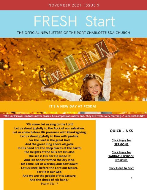 November 2021 FRESH Start