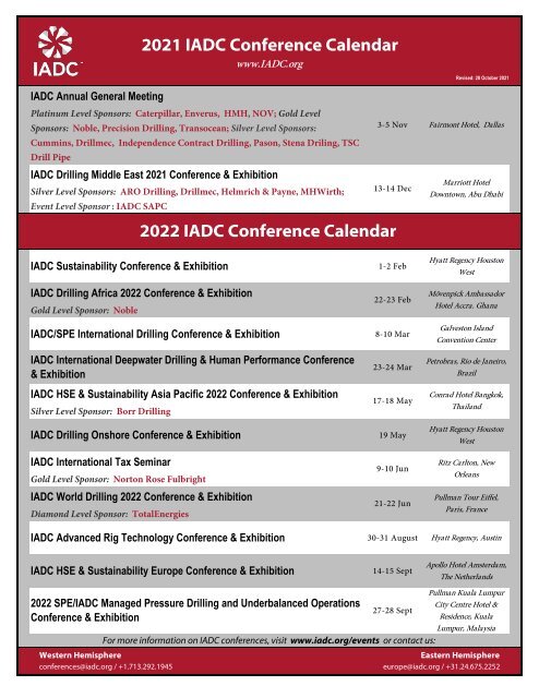 Conference-Calendar