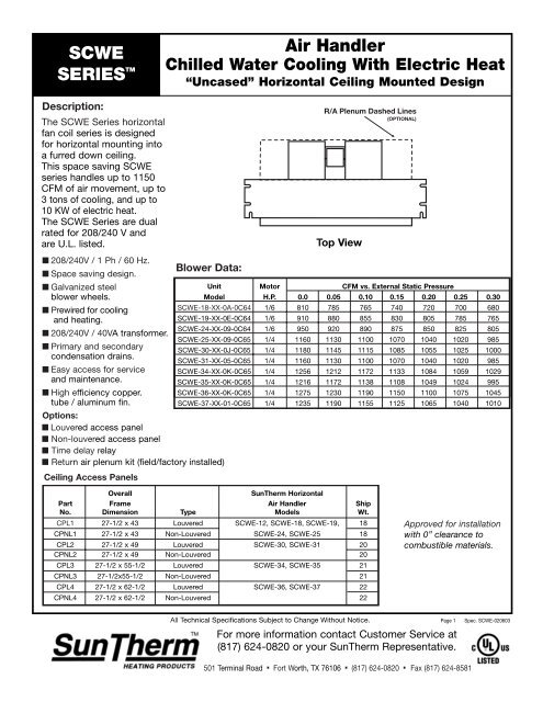 SunTherm SCWE Series - Mortex