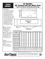 SUNTHERM AIR HANDLERS W / HOT WATER HEAT - Mortex