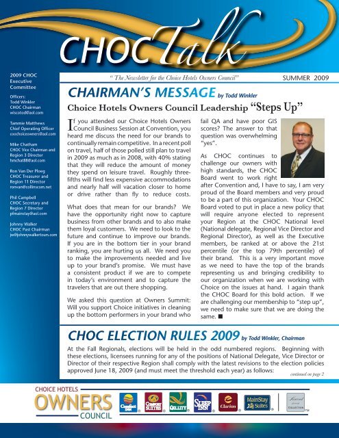 test your - Choice Hotels Owners Council