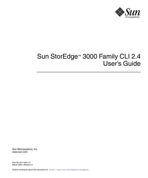 Sun StorEdge 3000 Family CLI 2.4 User's Guide - iStorage Networks