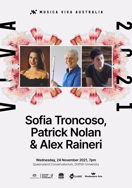 Sofia Troncoso, Patrick Nolan & Alex Raineri Program Guide | November 2021
