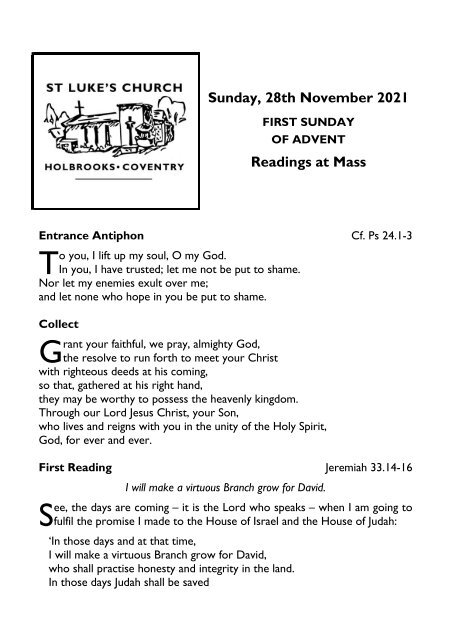 First Sunday of Advent (Year C)