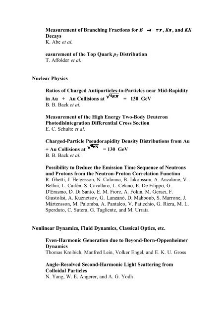 Physical Review Letters--