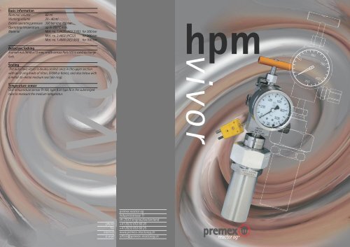 premex reactor ag industriestrasse 11 ch-2543 lengnau/switzerland ...