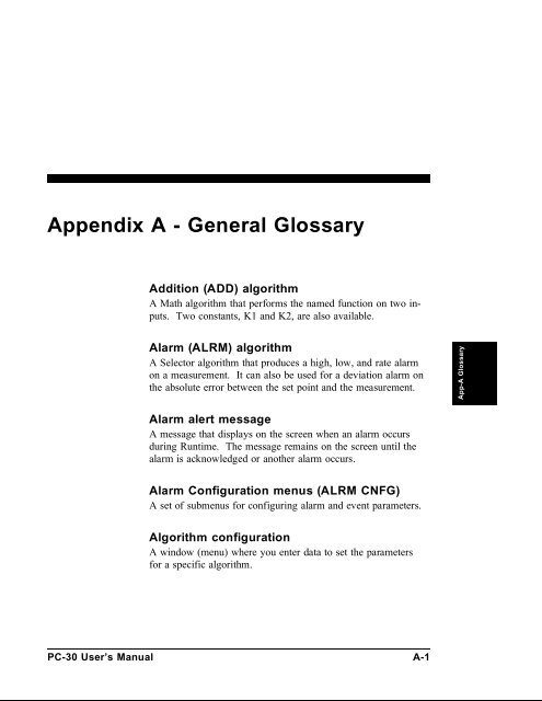 Appendix A - General Glossary