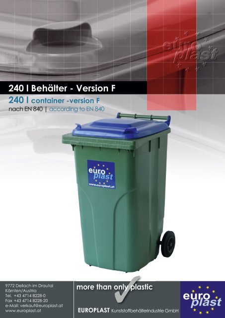 240 l container - Europlast