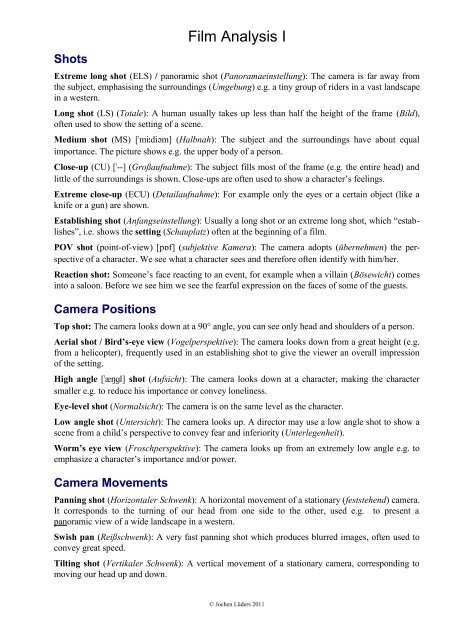 Film Analysis - JochenEnglish