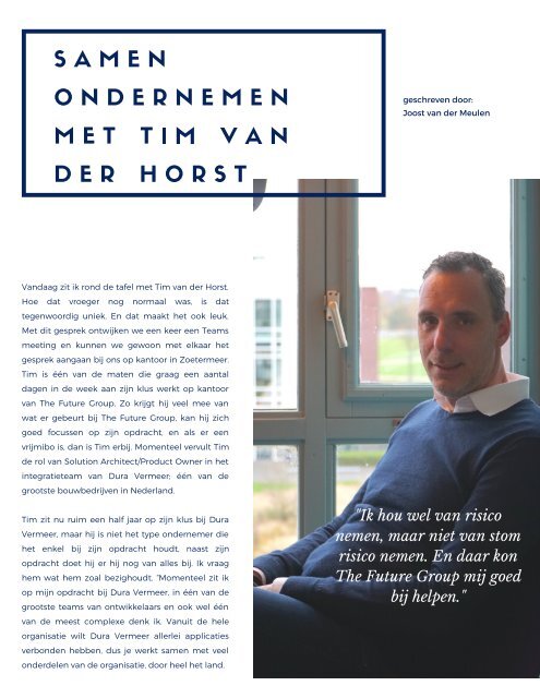 Samen ondernemen met Tim van der Horst