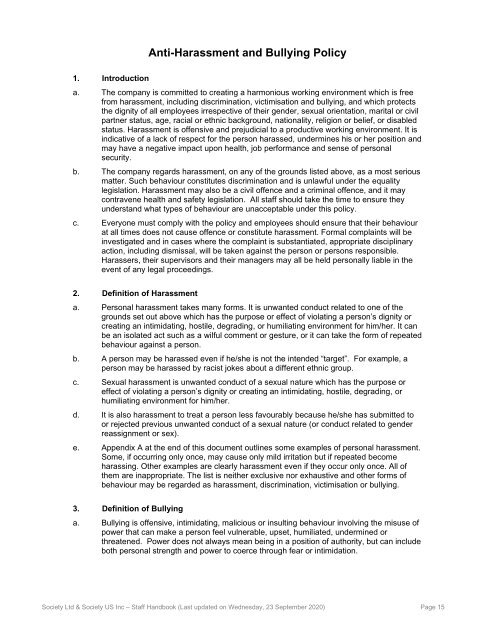Anti Harassment And Bullying Policy anti-harassment-and-bullying-policy