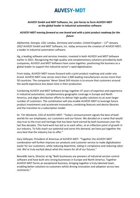 Press release_AUVESY-MDT_final_11 January 2022