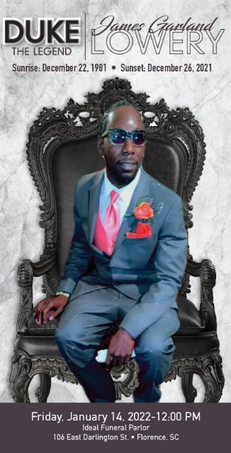 James Lowery Memorial Program