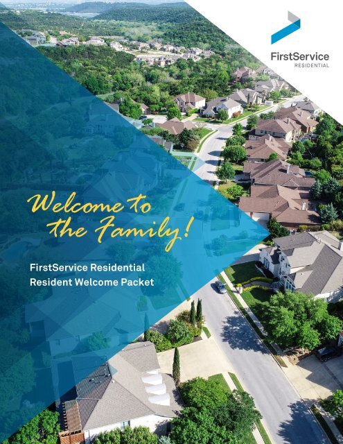 FirstService Residential Resident Welcome Packet - SFH