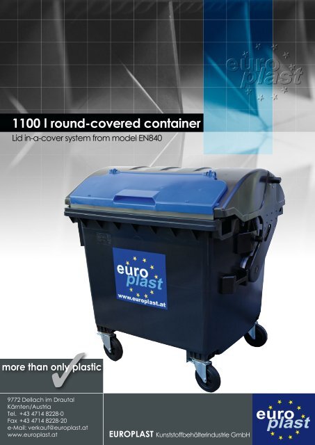 1100 l round-covered container - Europlast
