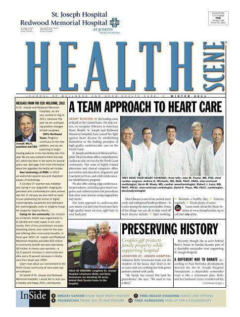 HealthScene - RMH & SJH Quarterly Newsletter - St. Joseph Hospital