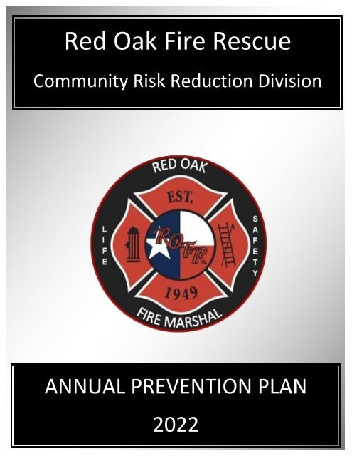 2022 Community Risk Reduction Annual Prevention Plan