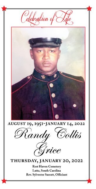 Randy Grice Memorial Program