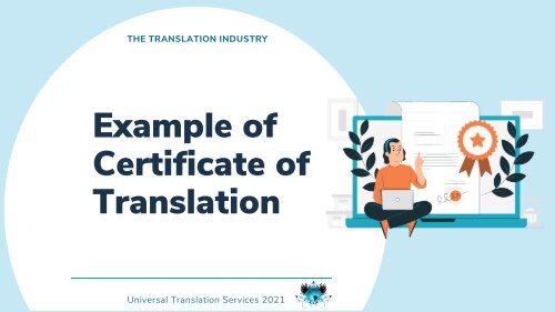 Example of Certification of Translation