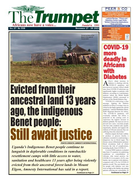 The Trumpet Newspaper Issue 558 (November 17 - 30 2021)