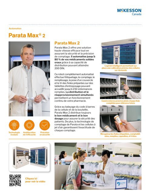 Technologie de comptage: Parata Max 2 Sans-témoignage