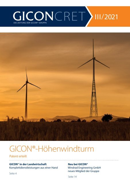 GICONcret III - 2021 | Das Magazin der GICON-Gruppe