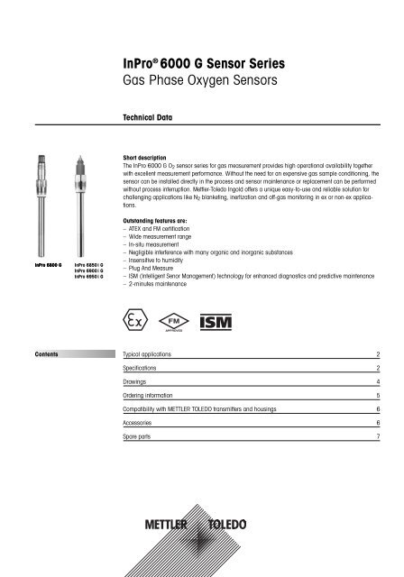 52 206 472 TD GPO InPro 6000 G Series - Mettler Toledo