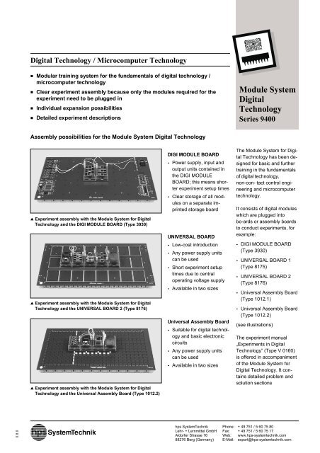 Module System Digital Technology - hps SystemTechnik