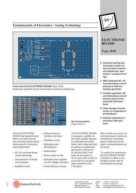 ELECTRONIC BOARD - hps SystemTechnik