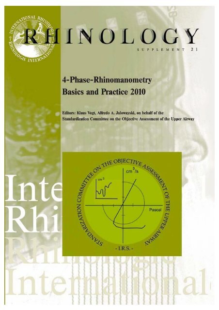 4 - Phase-Rhinomanometry, Basics and Practice - Rhinology ...